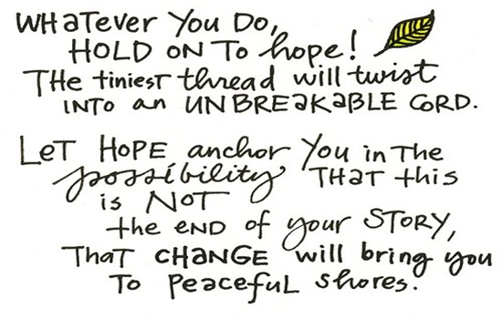Whatever You do, Hold on to Hope ! | One Powerful Word - Healthy ...